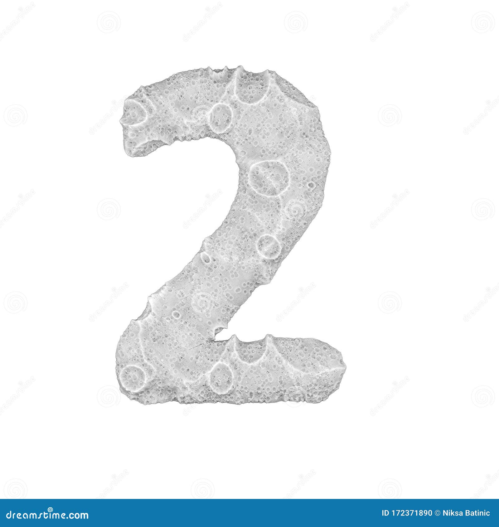 Moon stylized number 2 stock illustration. Illustration of color ...