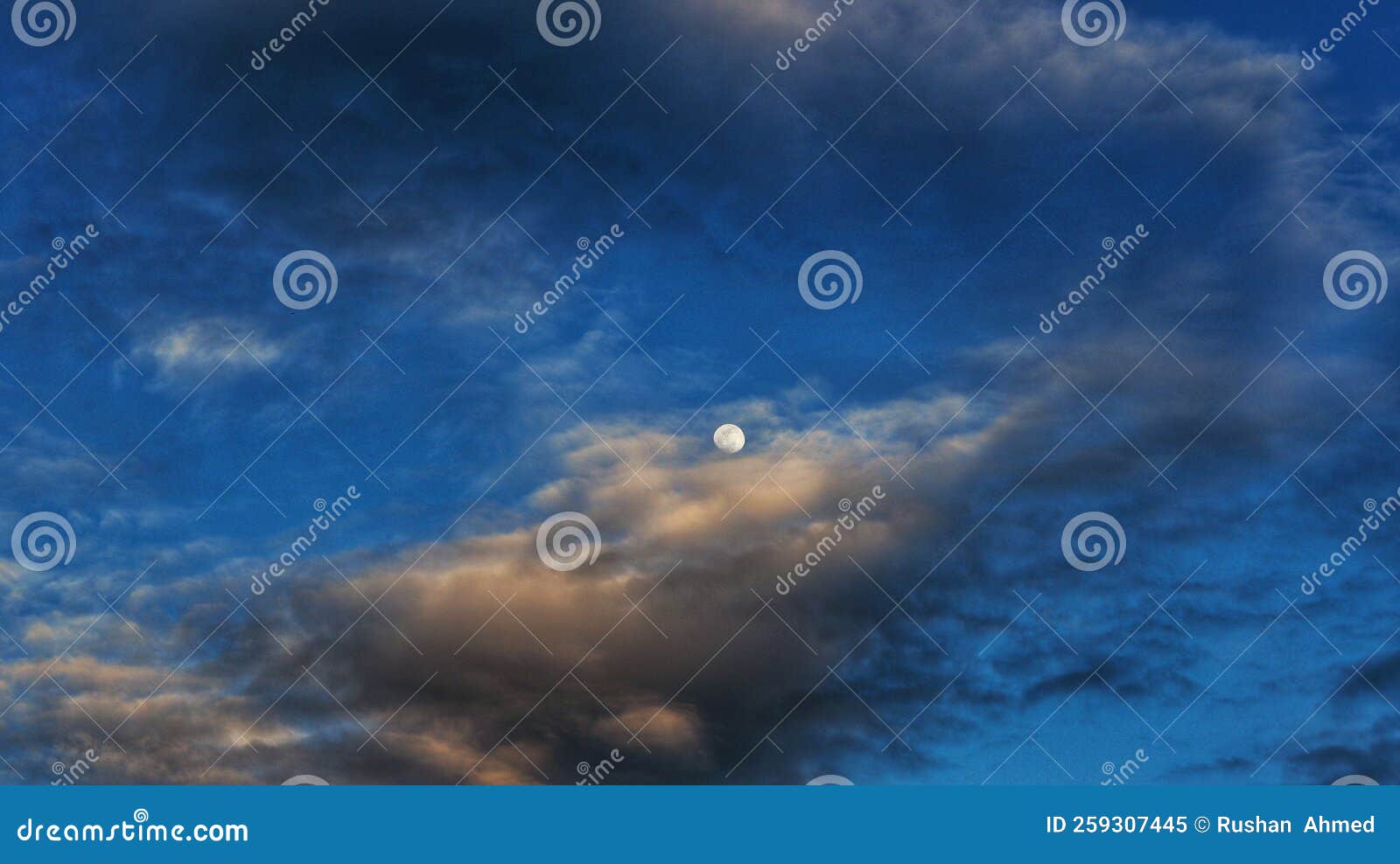The Moon in a Sunny Afternoon. Stock Image - Image of moon, sunrise ...
