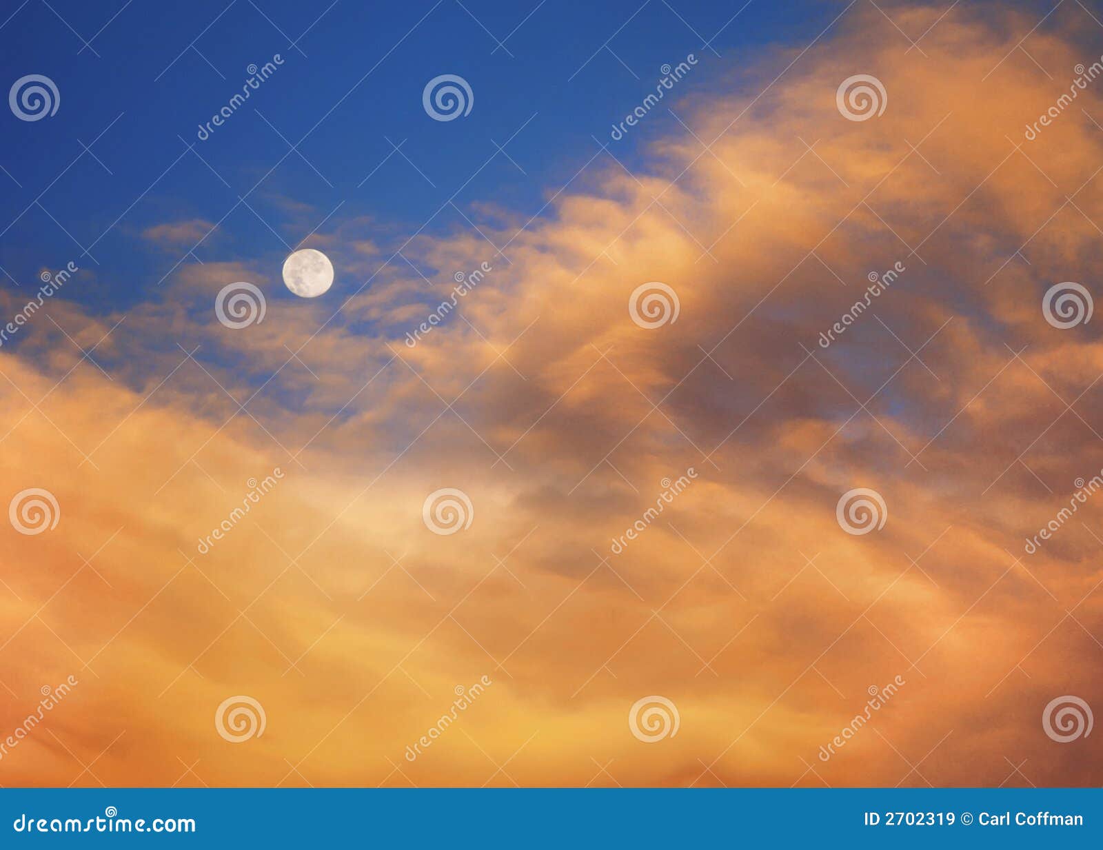 Moon at Sunrise a stock image. Image of deep, romantic - 2702319