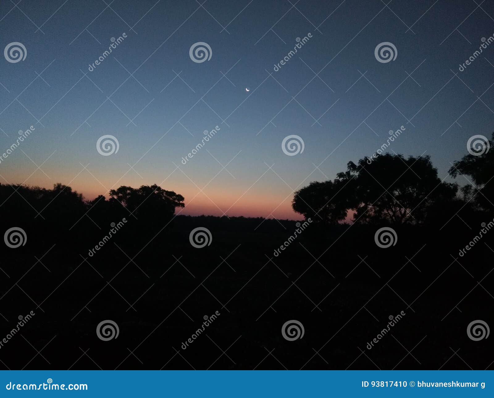 Moon and sunrise stock photo. Image of sunrise, moon - 93817410