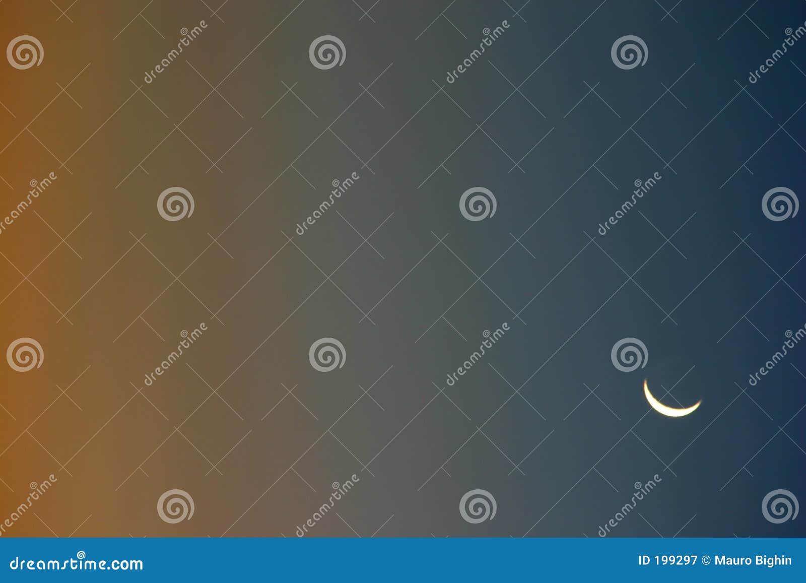 Moon sunset stock image. Image of gloom, evening, nightfall - 199297