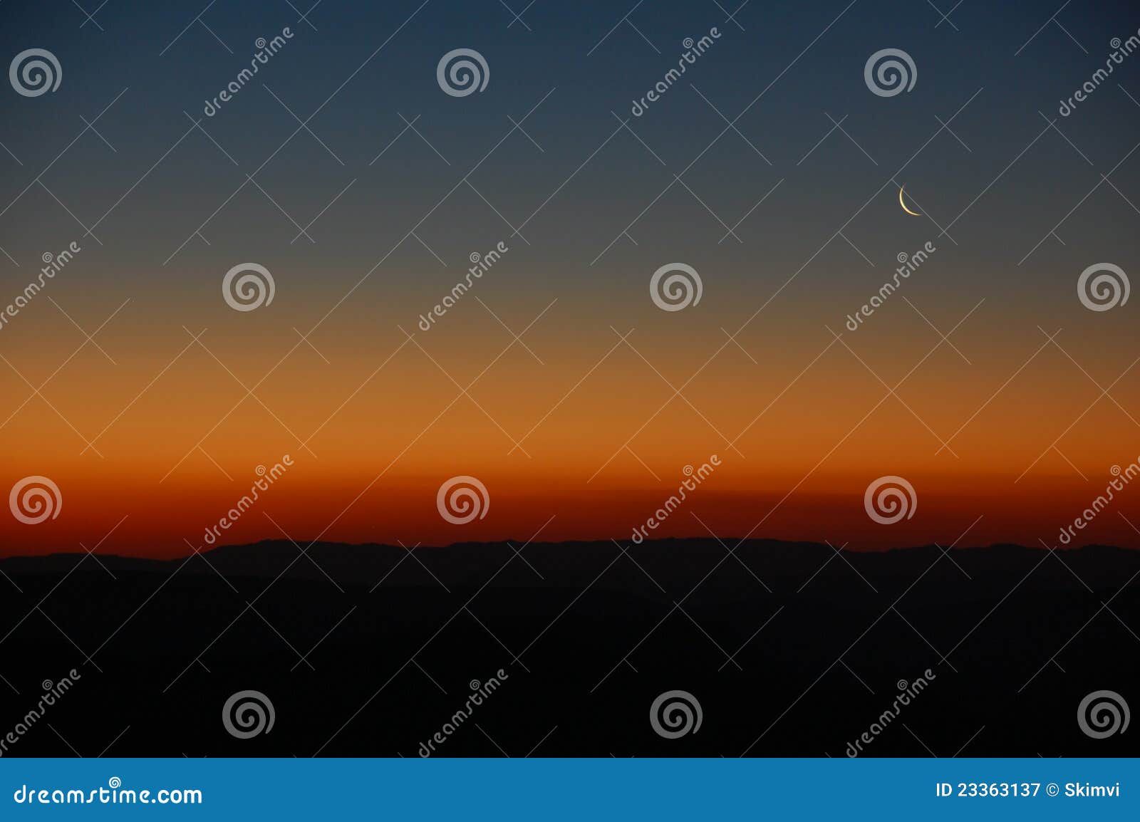 Moon Sunset stock image. Image of orange, blue, setting - 23363137