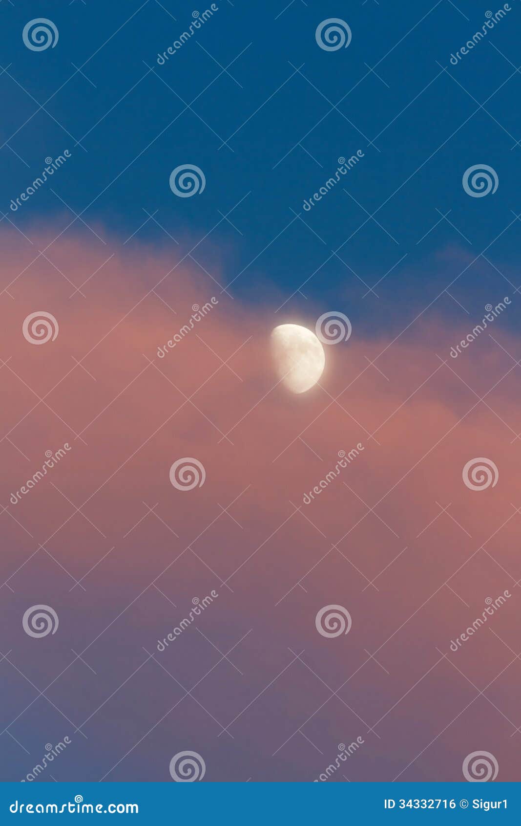 Moon at Sunset stock photo. Image of reflections, sunlight - 34332716