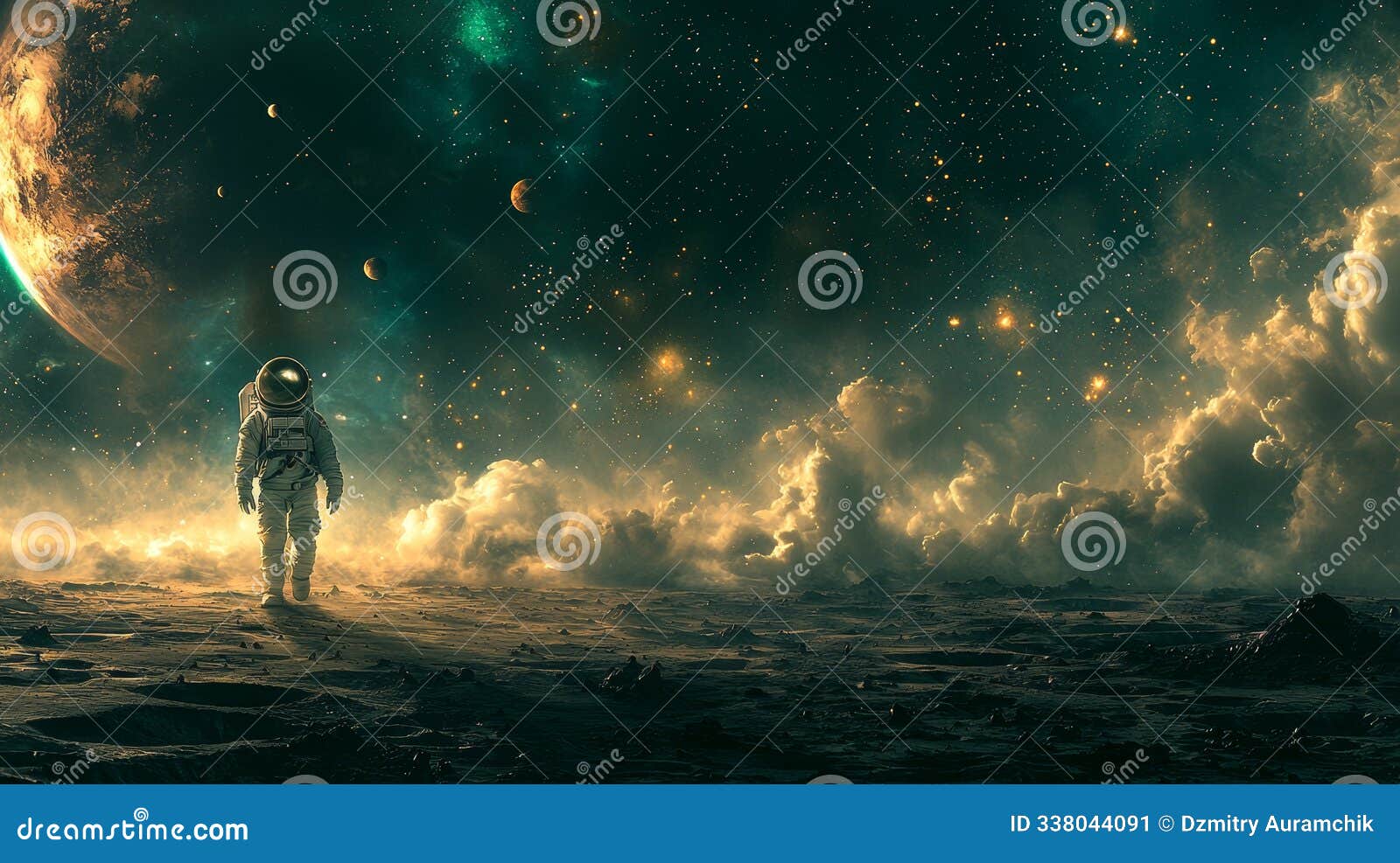 Moon Surface with Astronaut or Spaceman. Stock Photo Stock Image ...
