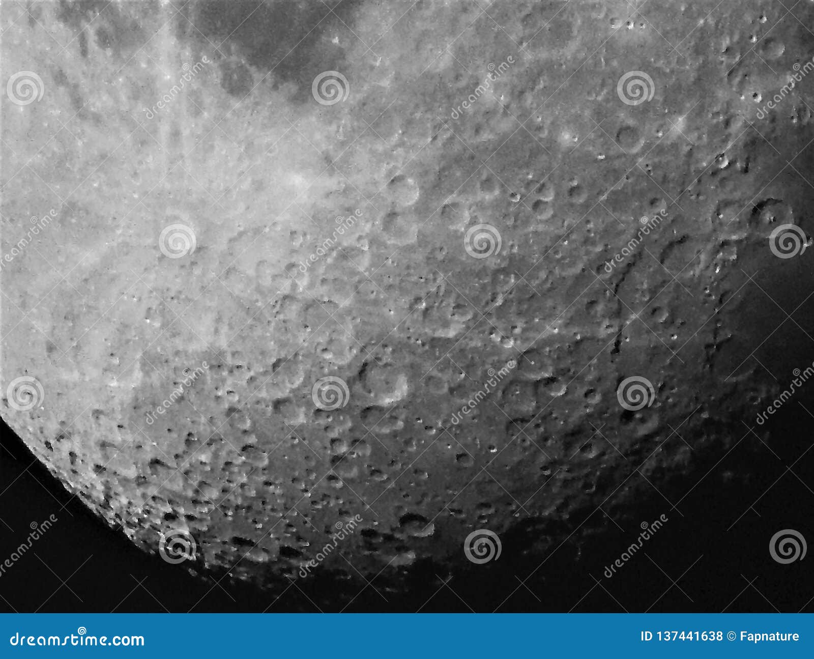 Moon Surface in Black and White Stock Photo - Image of crafts ...