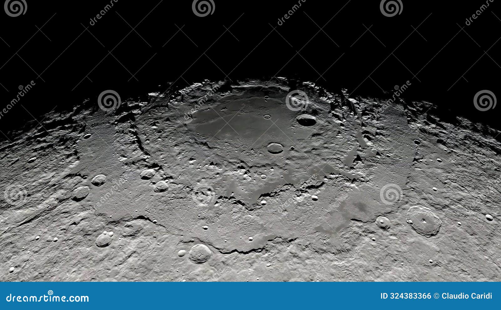 Moon Surface Close-up. Detailed Lunar Craters on the Surface of the ...