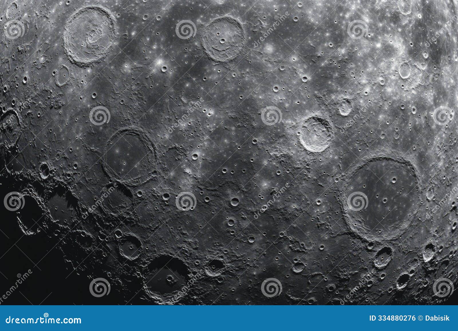 Moon Surface with Craters from Meteor Impacts Stock Photo - Image of ...