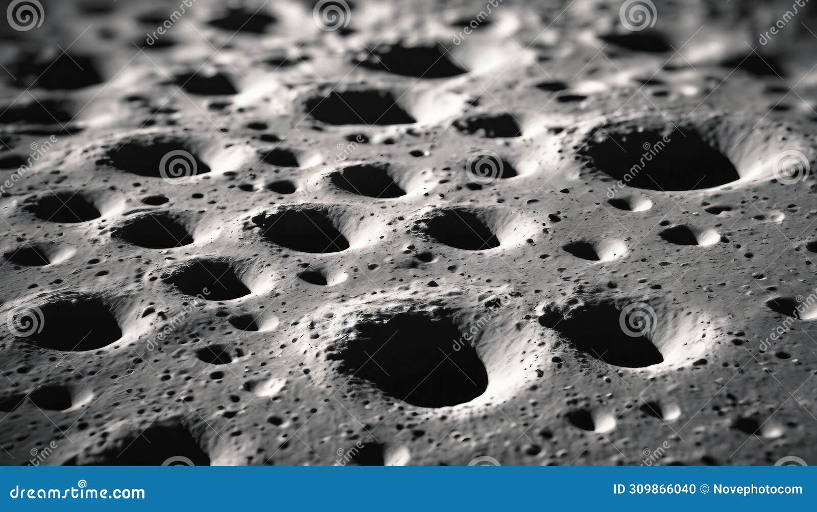Moon Surface. Craters on Colorless Lunar Soil Stock Illustration ...