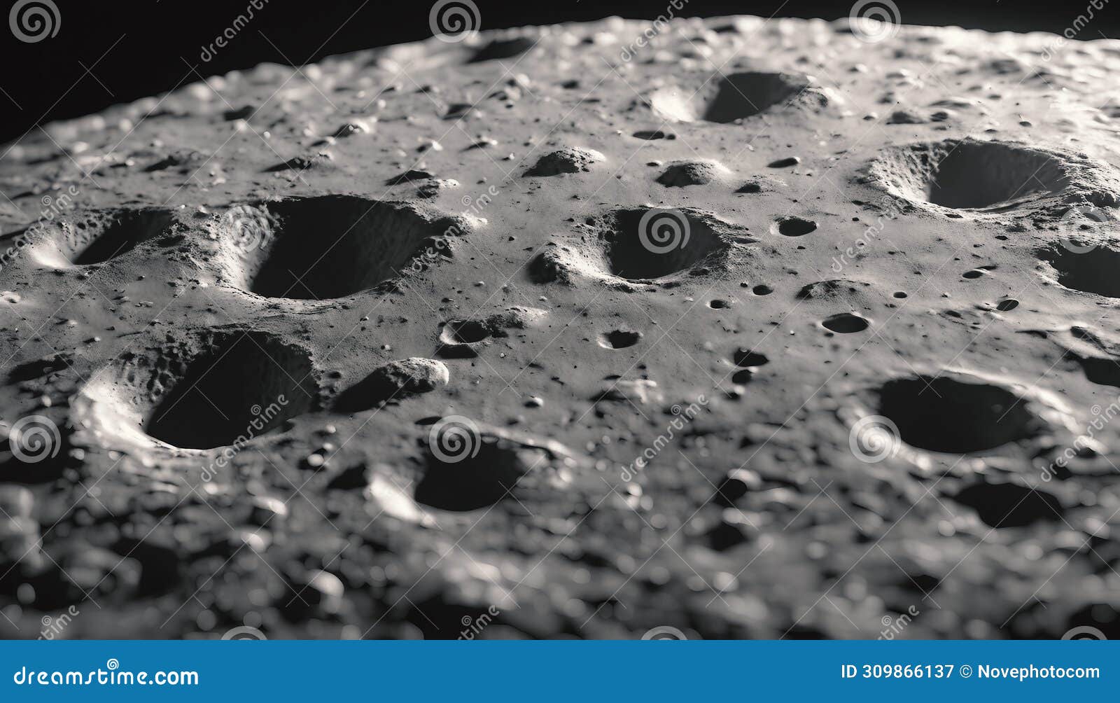 Moon Surface. Craters on the Lunar Soil Stock Illustration ...