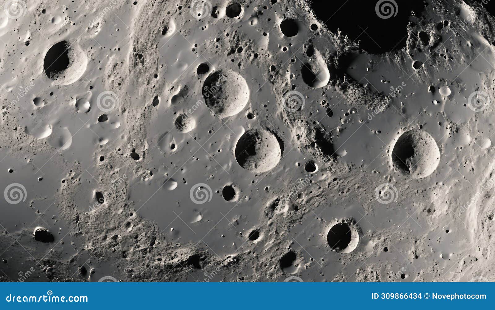 Moon Surface. Craters on the Lunar Soil Stock Illustration ...