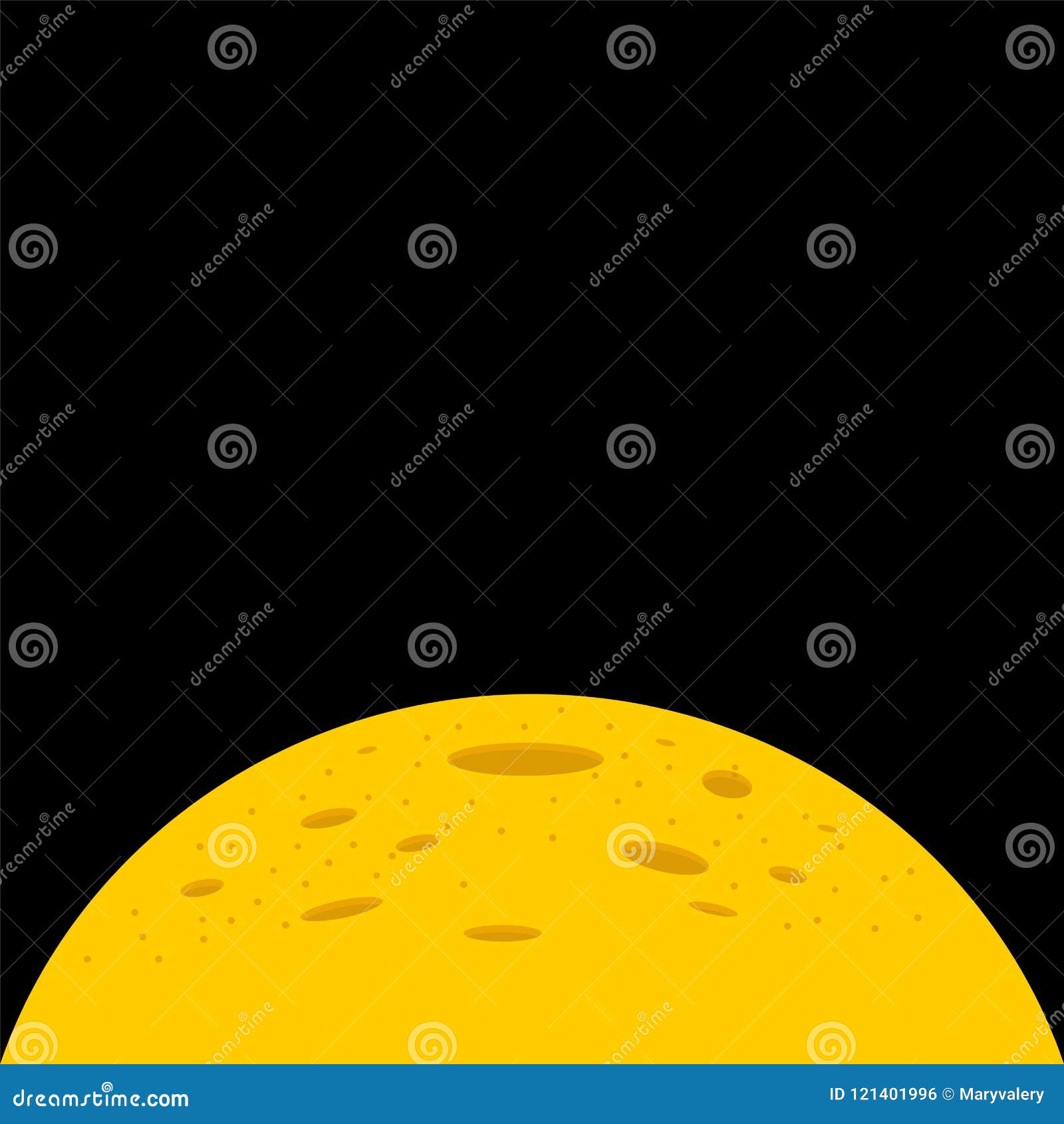 Moon Surface Landscape. Planet in Space. Vector Illustration. Stock ...