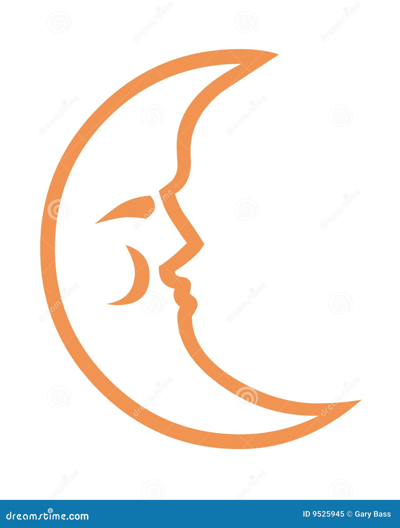 Moon symbol stock illustration. Illustration of nature - 9525945