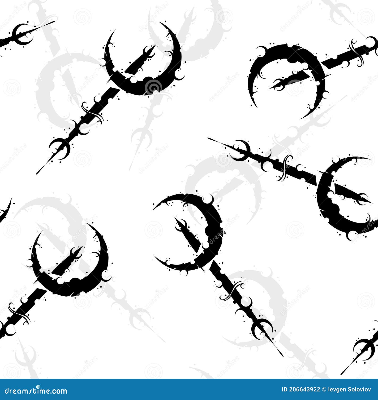 Moon Symbol Seamless Background Stock Illustration - Illustration of ...