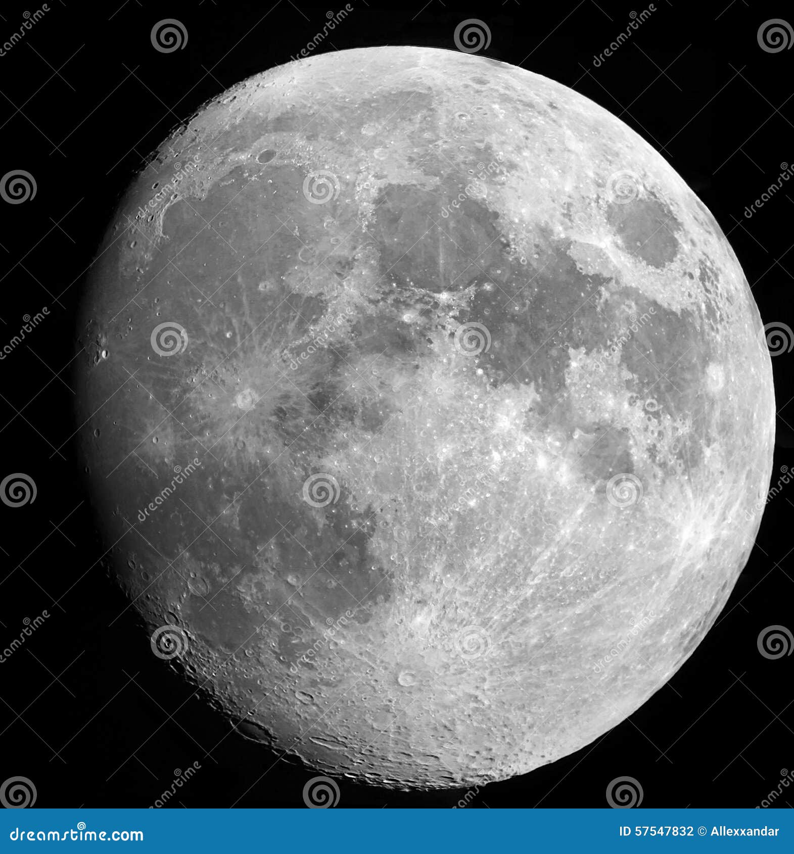 Close Up Of Moon From Hubble
