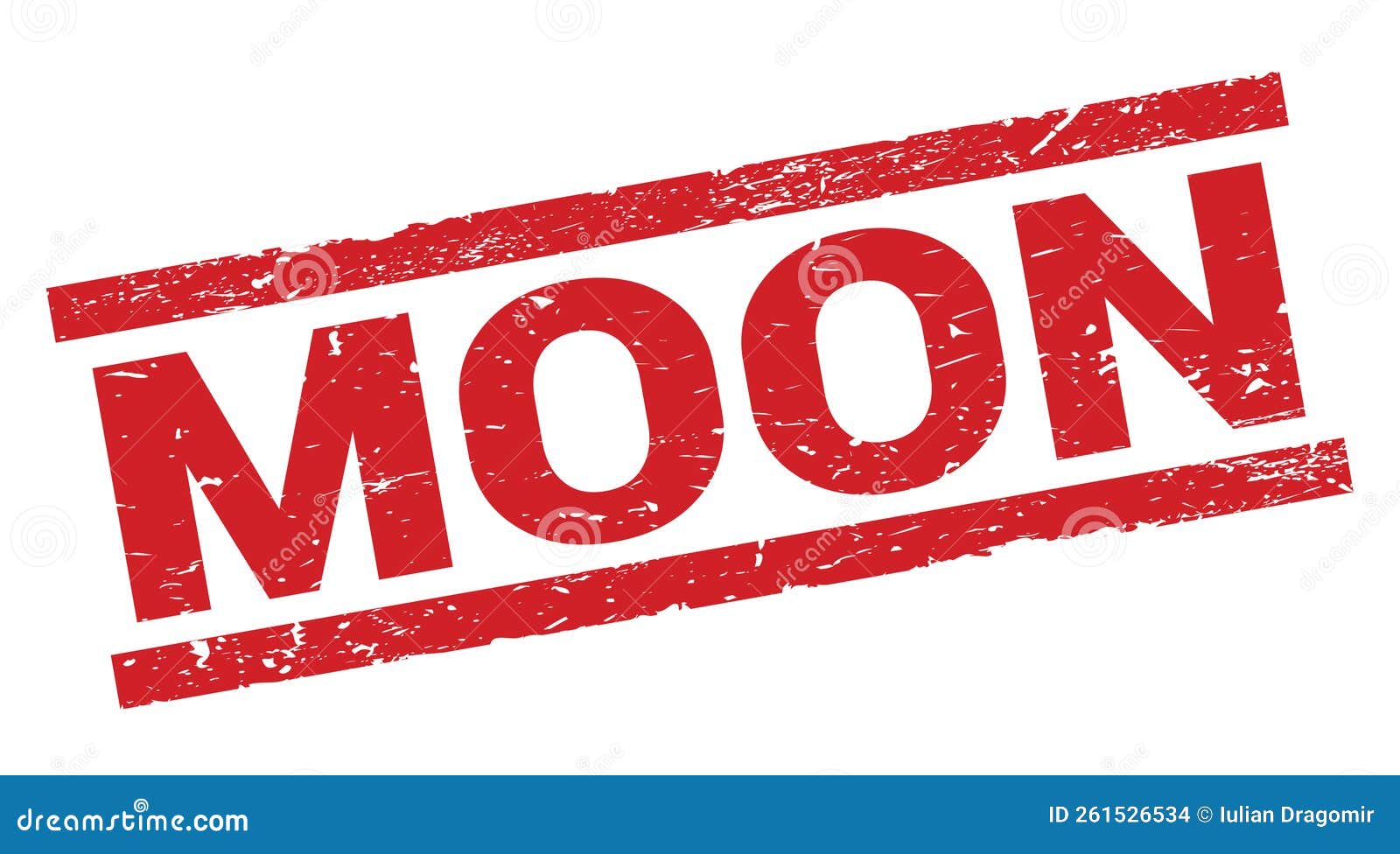 MOON Text on Red Rectangle Stamp Sign Stock Photo - Image of button ...