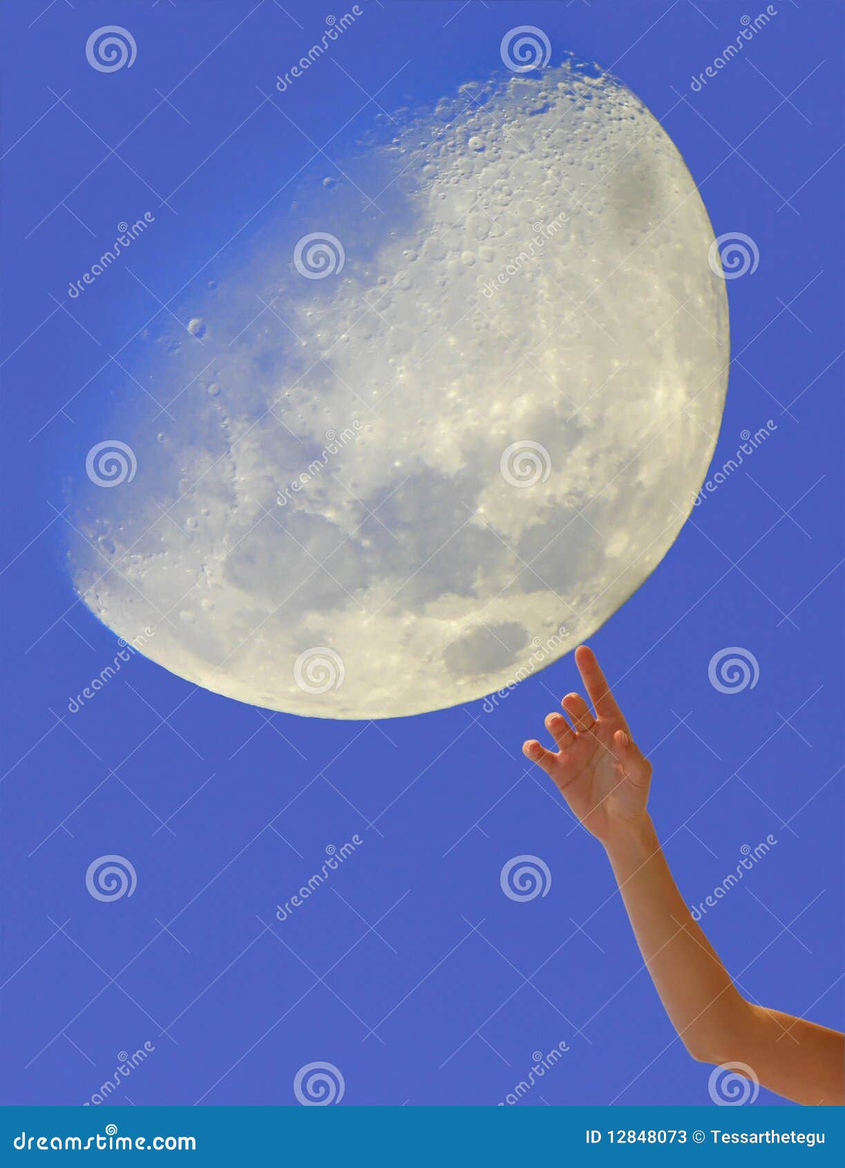 Moon Touch stock image. Image of hand, faith, young, touch - 12848073