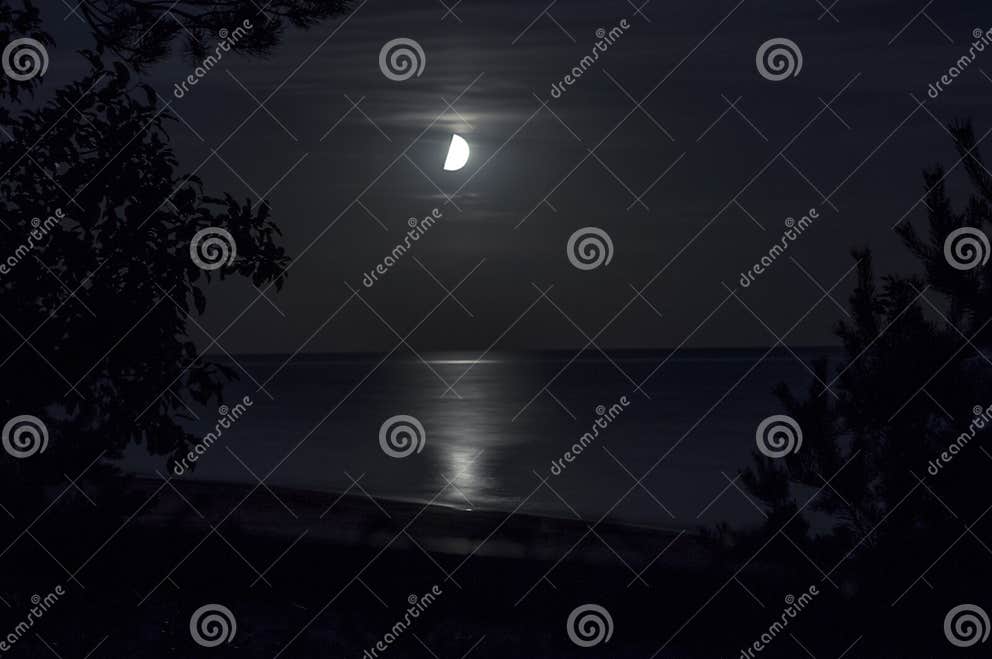 Moon stock image. Image of trail, mysterious, evening - 134675915