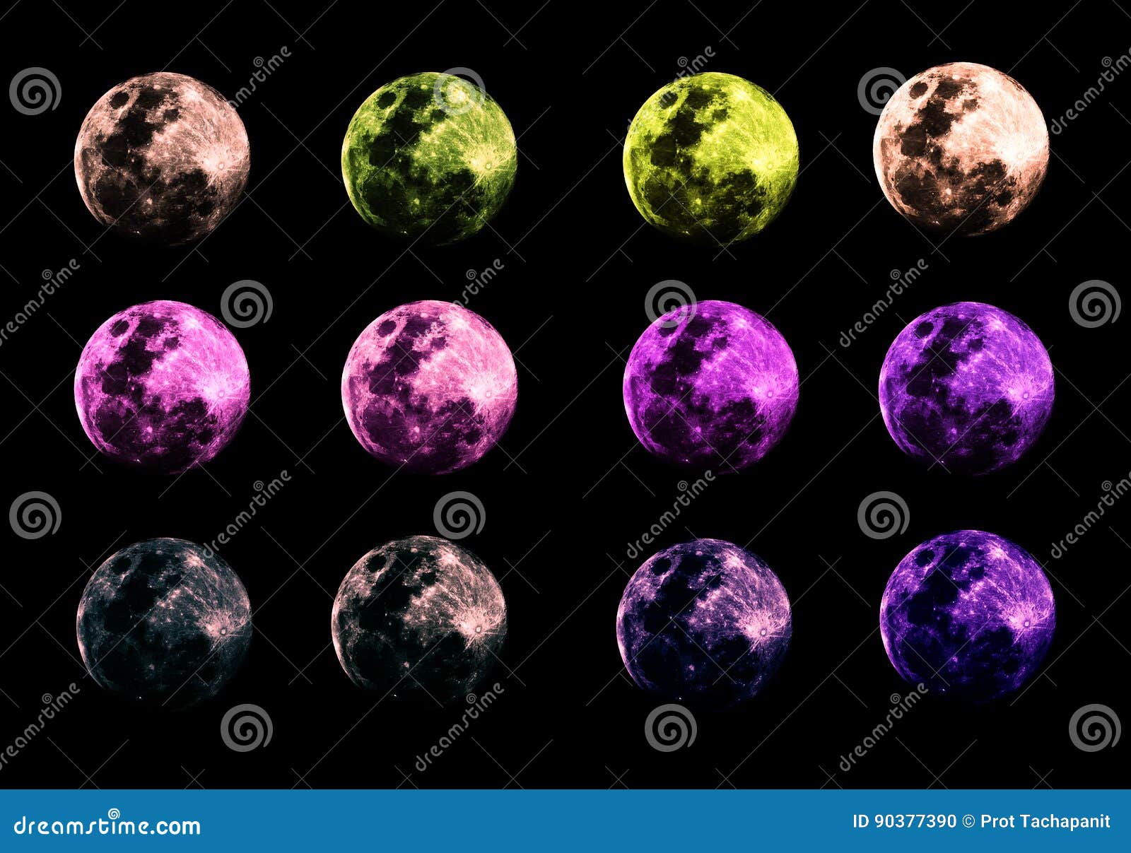 The Moon is Transformed by a Mysterious, Mysterious Concept. Stock ...