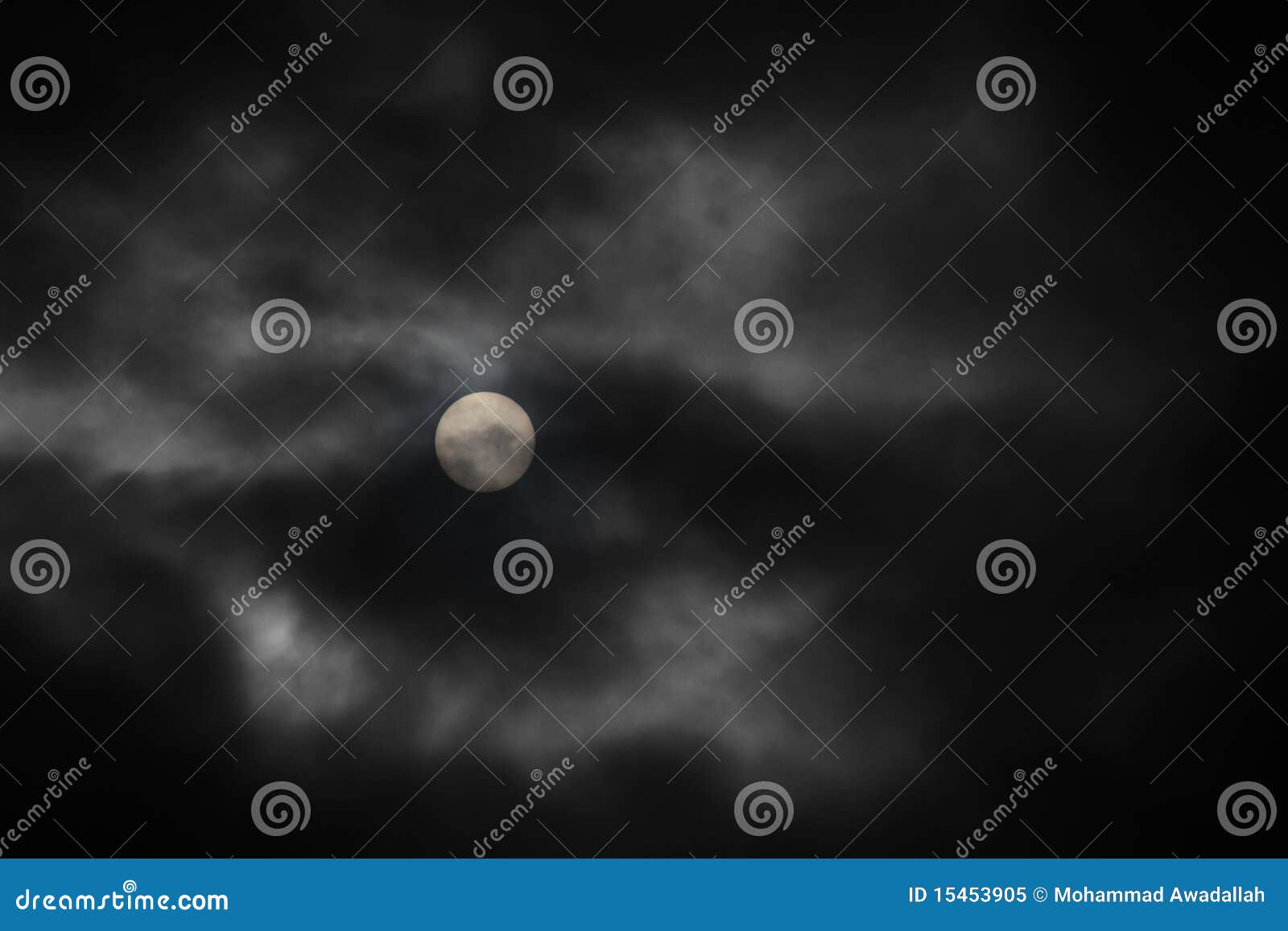 Moon under clouds stock image. Image of background, skies - 15453905