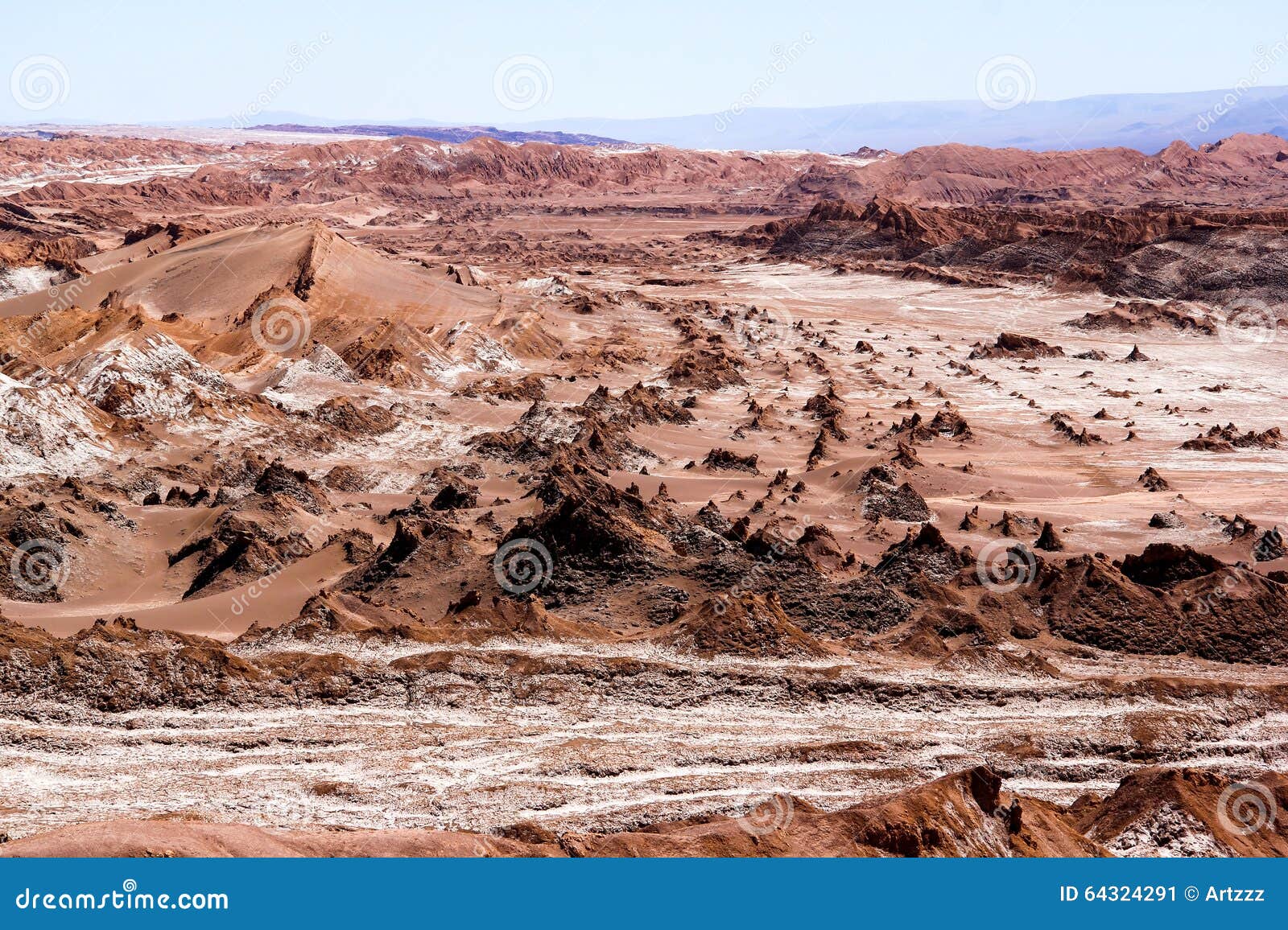 The Moon Valley in Chile stock image. Image of nature - 64324291