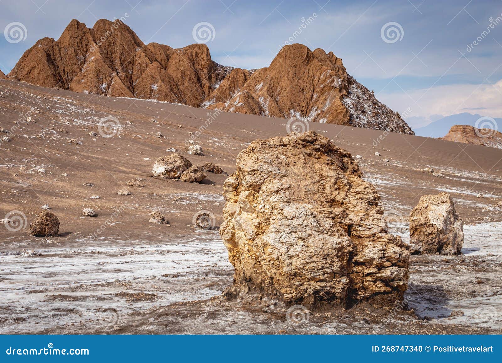 Moon Valley Dramatic Landscape at Sunset, Atacama Desert, Chile Stock ...