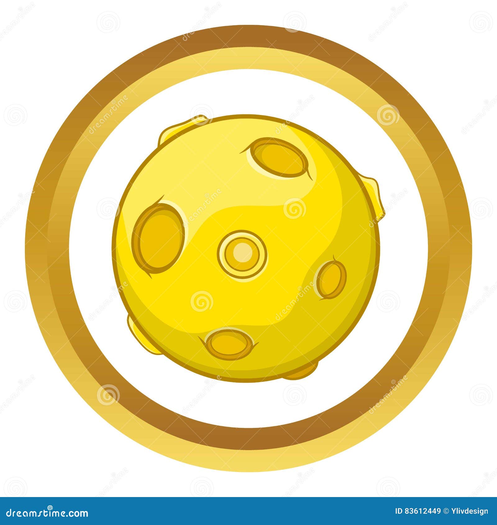 Moon vector icon stock vector. Illustration of light - 83612449