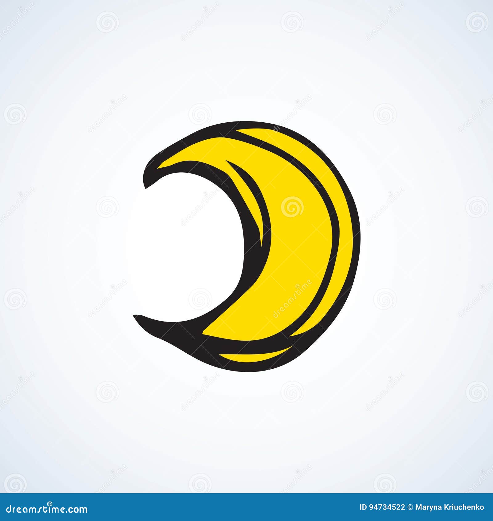 Moon. Vector illustration stock vector. Illustration of moon - 94734522