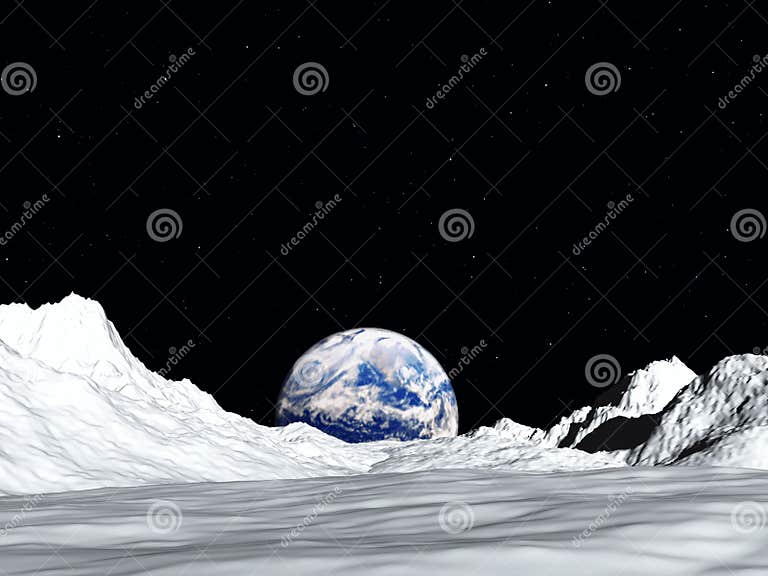 Moon View 2 stock illustration. Illustration of planet - 2907189
