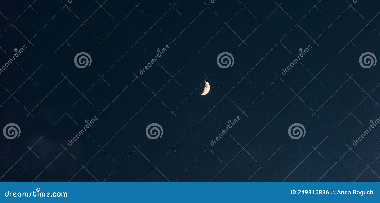 Moon View in the Evening Sky Stock Photo - Image of natural, earth ...
