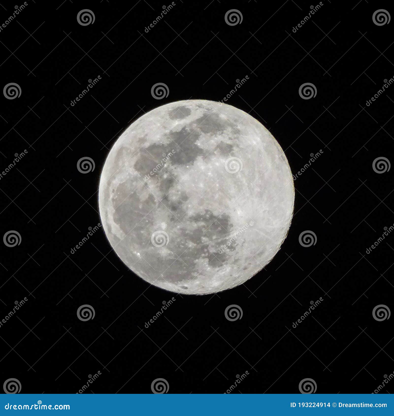Full Moon with Visible Craters Stock Photo - Image of evening, luna ...