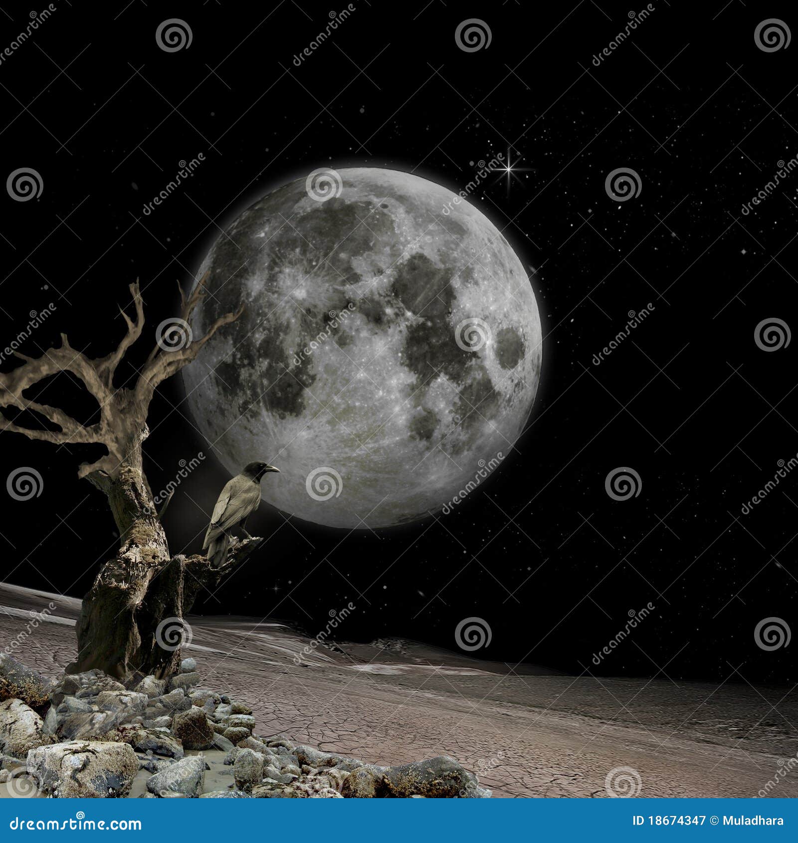 Moon vision- stock image. Image of fantasy, vision, light - 18674347