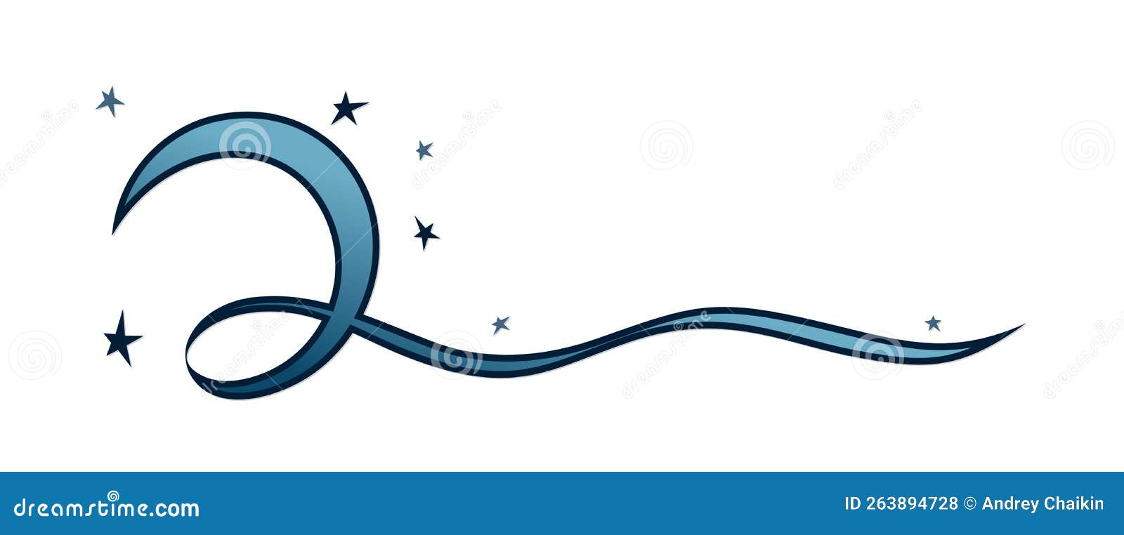 The Moon and wave symbol. stock vector. Illustration of template ...