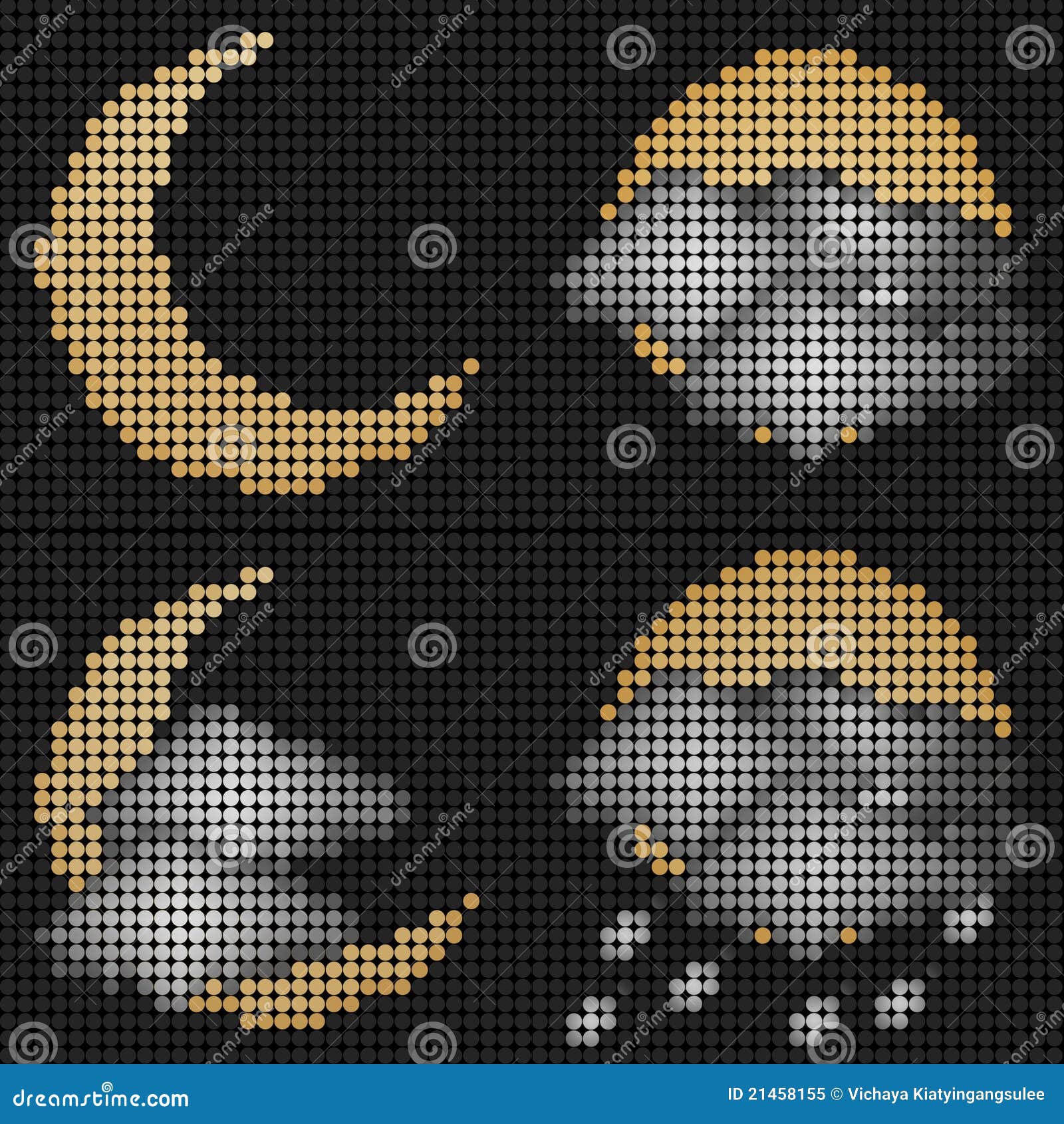 Moon weather LED screen stock illustration. Illustration of night ...