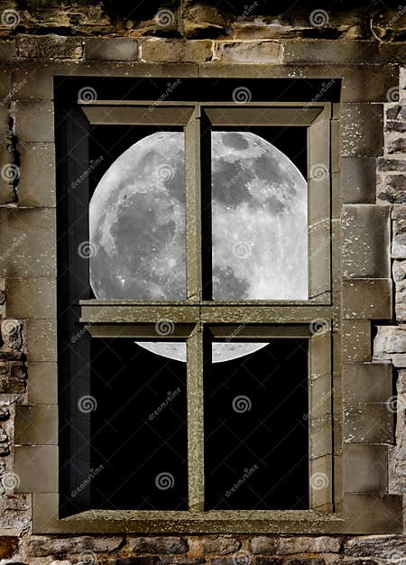 Moon in window stock photo. Image of outdoors, midnight - 18083638