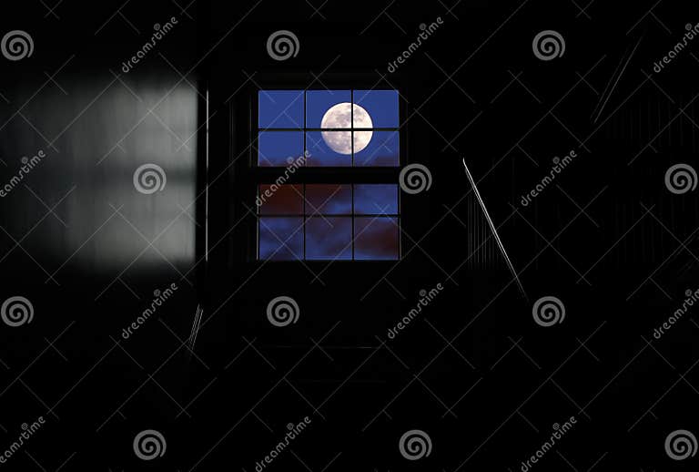 Moon in the window stock image. Image of dreams, outdoor - 4189973