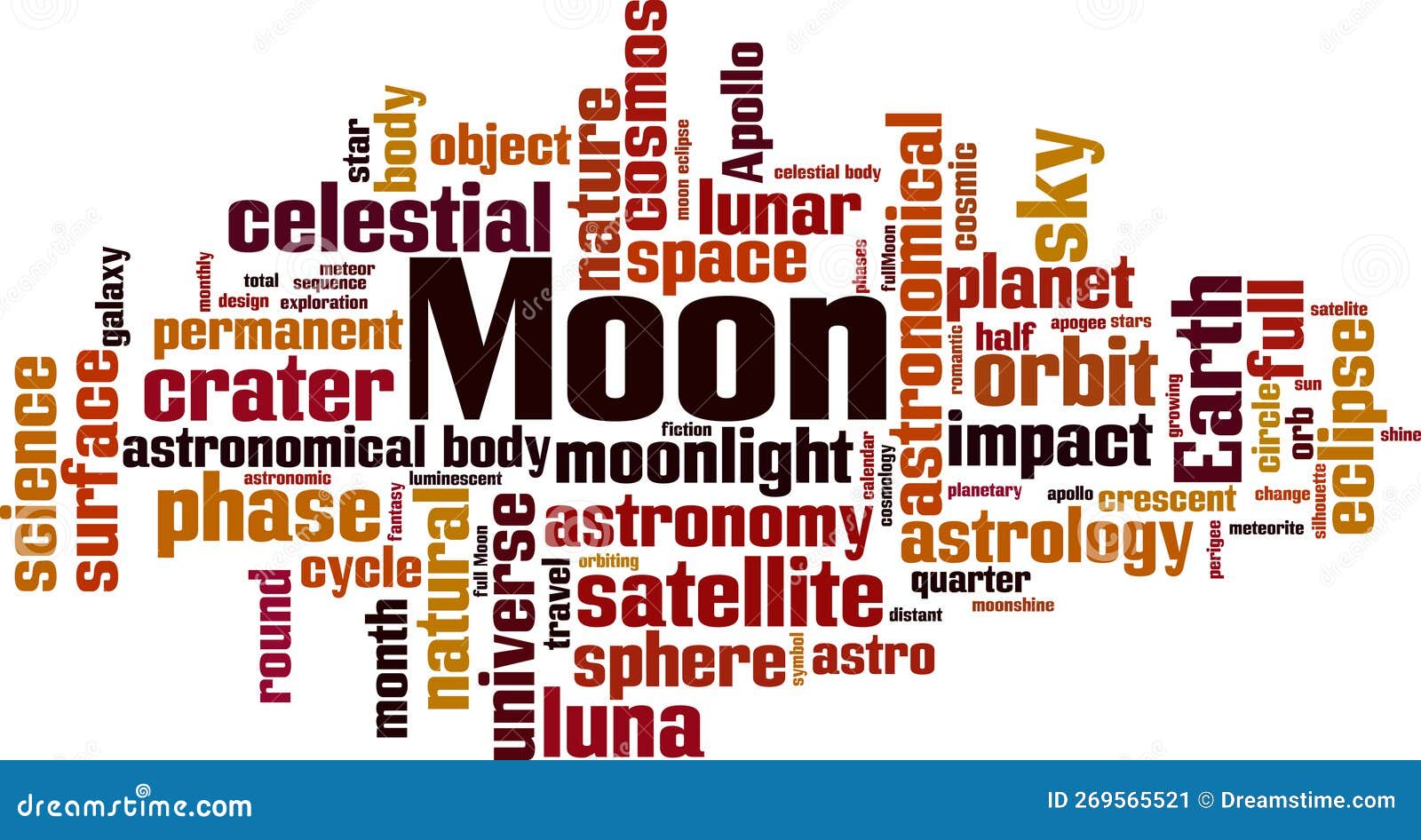 Moon word cloud stock vector. Illustration of satellite - 269565521
