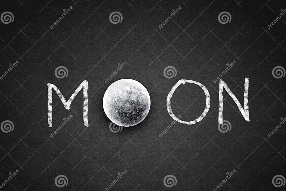 Moon word stock photo. Image of night, object, learning - 59956930