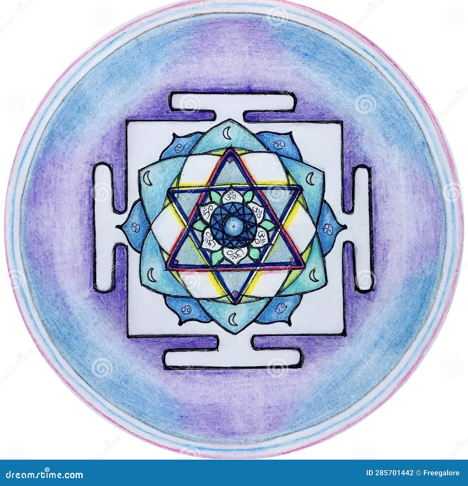 Moon Yantra, Chandra Yantra. Stock Illustration - Illustration of energies, happiness: 285701442