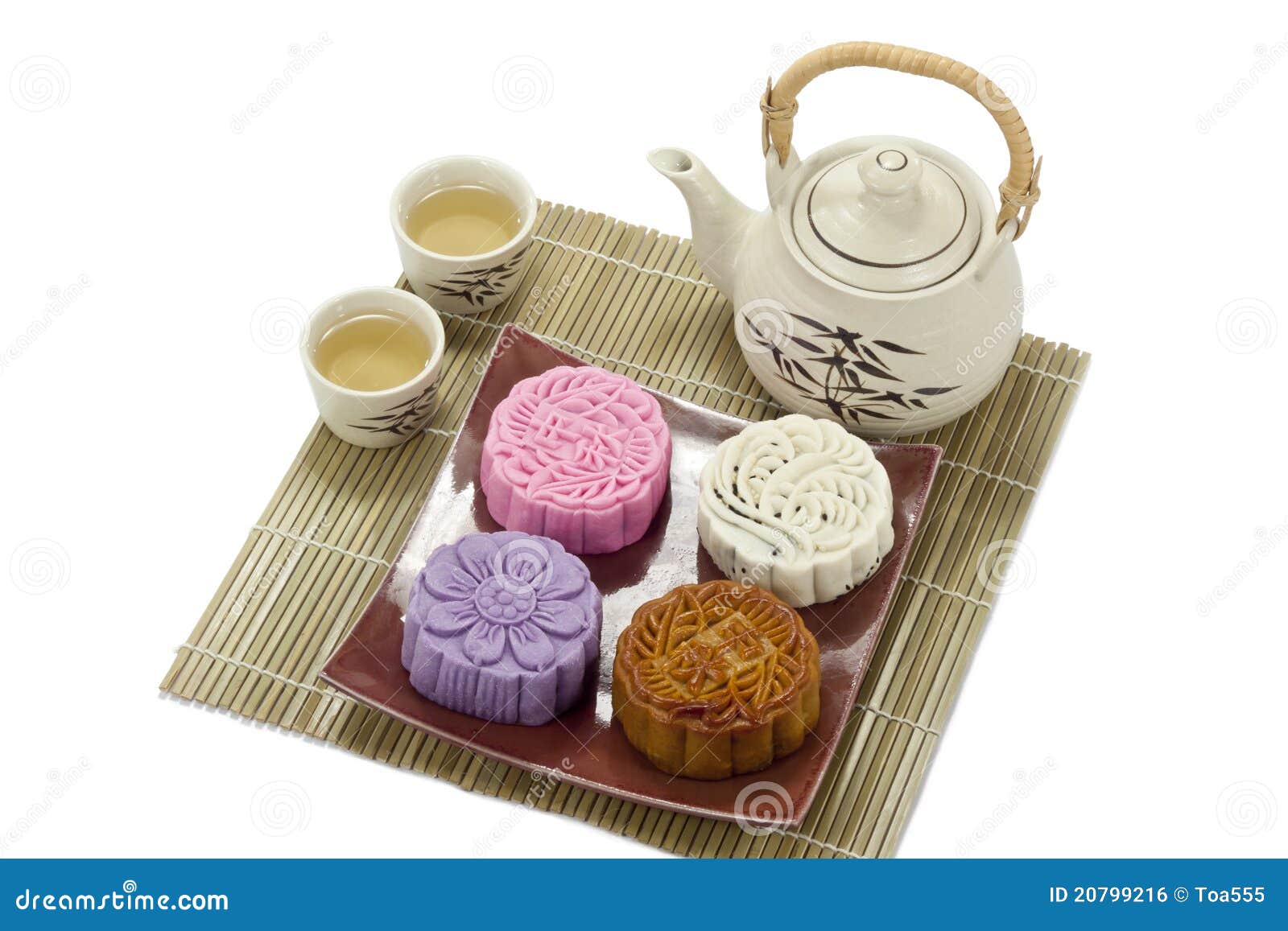 Mooncake with White Background Stock Photo - Image of mooncake, food ...