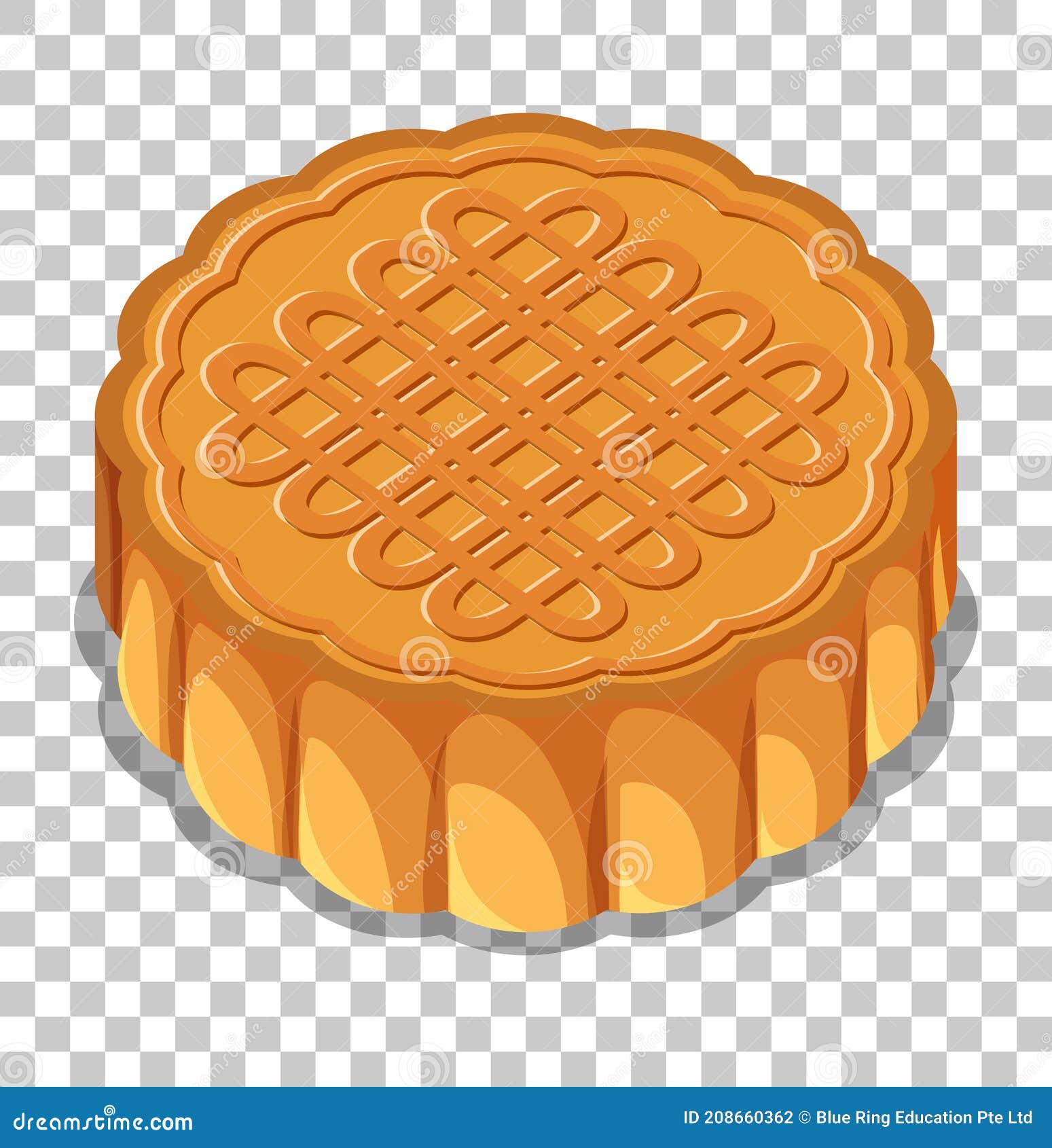A Mooncakes Isolated On Transparent Background Vector Illustration ...