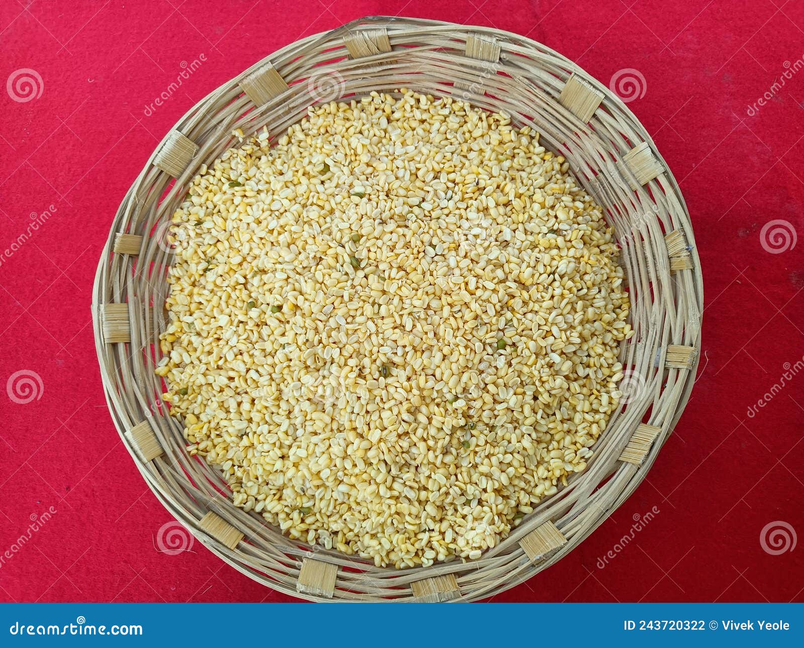 Moong Dal or Mung Daal Yellow Daal in Basket Stock Photo - Image of ...