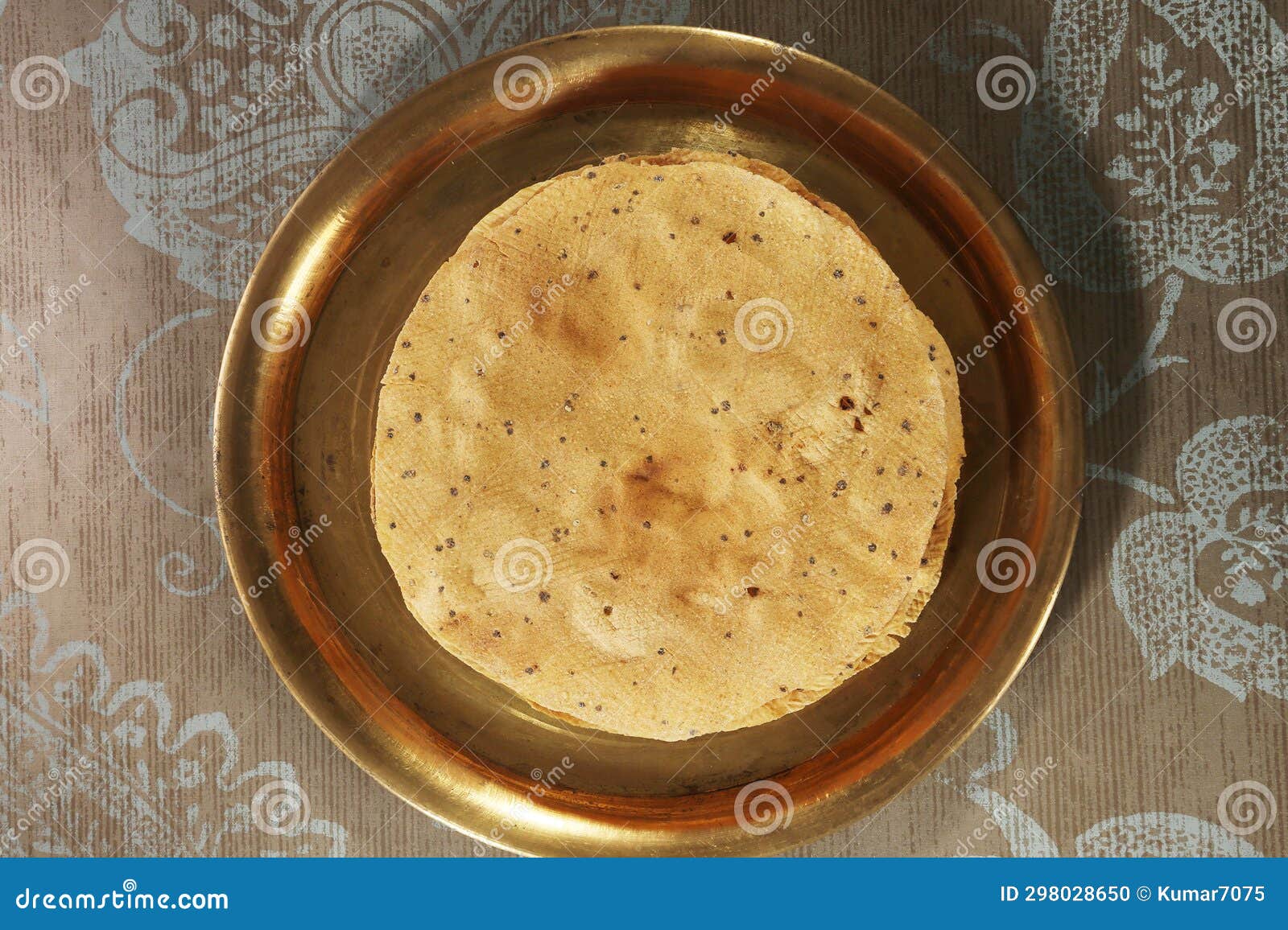 Moong Dal Pappad or Masala Pappad Stock Photo - Image of papadums ...