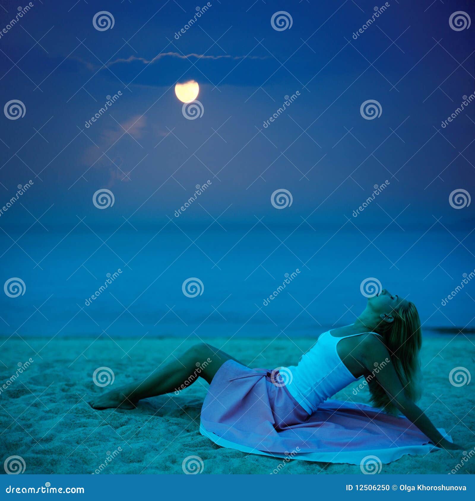 Moonlight stock photo. Image of landscape, horizon, exotic - 12506250