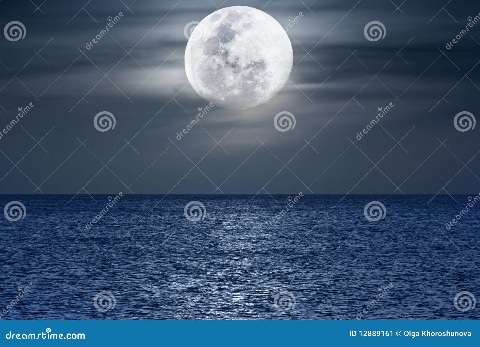Moonlight stock image. Image of ocean, tropical, beach - 12889161