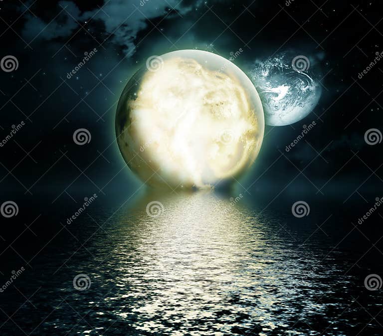 Moonlight stock photo. Image of shiny, reflection, dusk - 17890842
