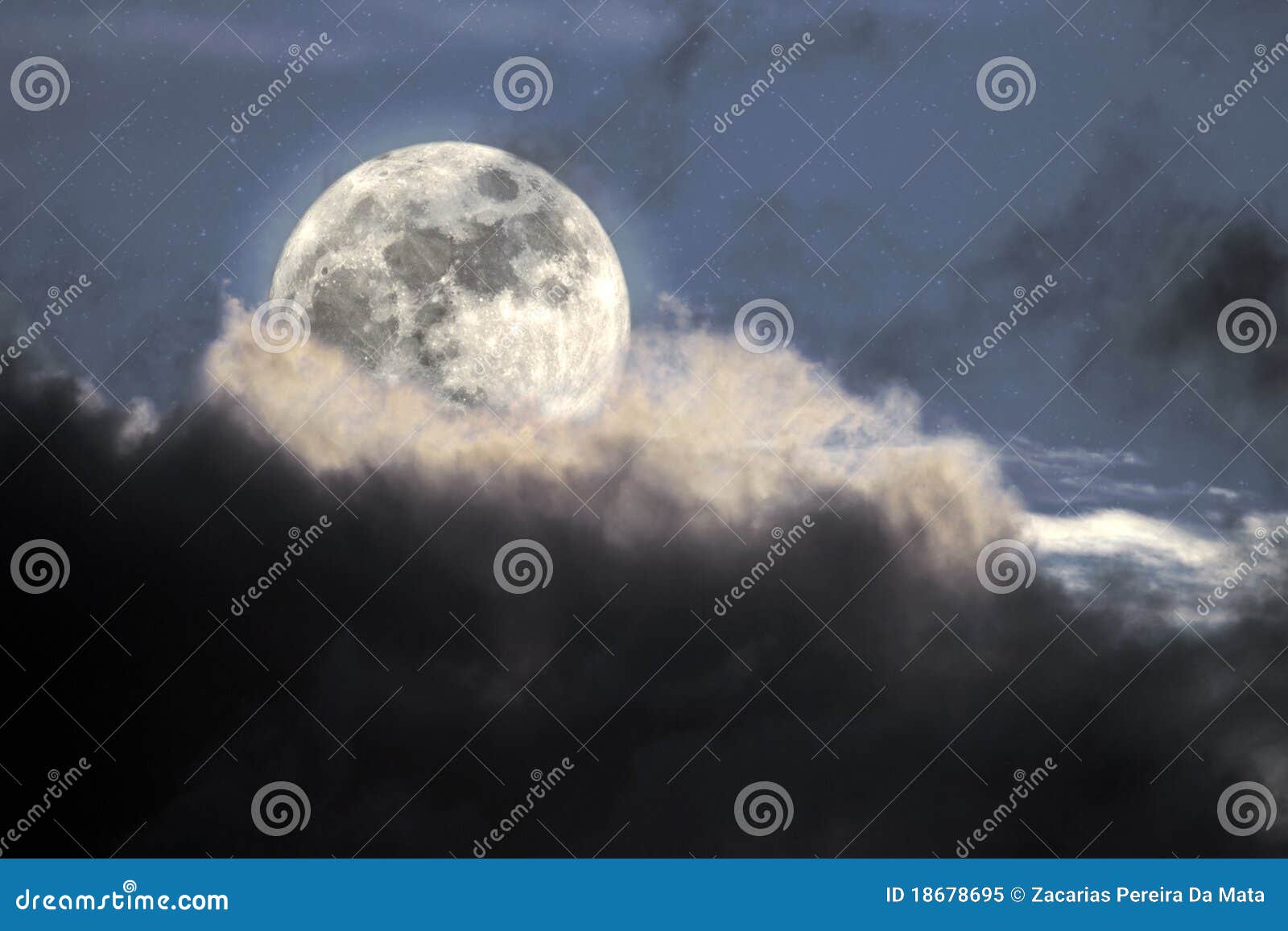 Moonlight stock image. Image of bright, moon, clouds - 18678695