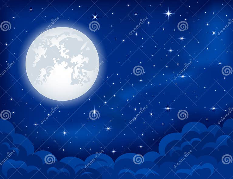 Moonlight stock vector. Illustration of field, beaming - 20597088