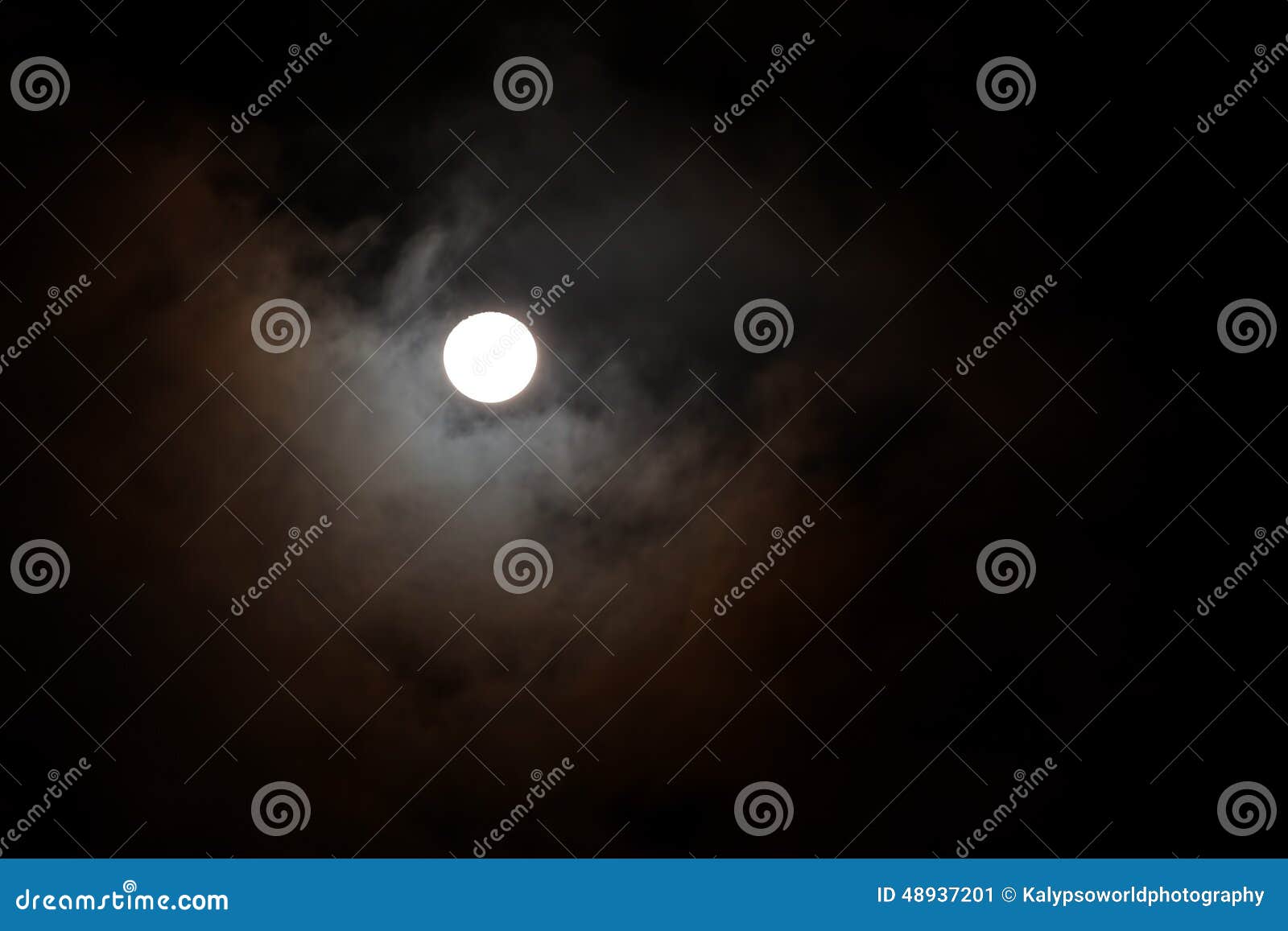 Phases Of Lunar Eclipse With Red Moon Or Blood Moon Royalty-Free Stock ...