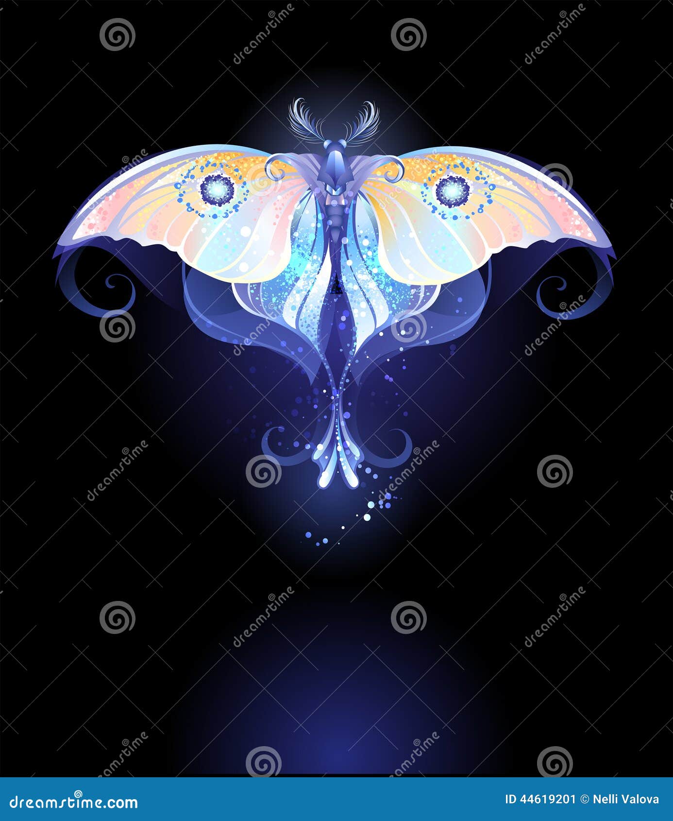 Moonlight Butterfly Stock Illustrations – 601 Moonlight Butterfly Stock ...
