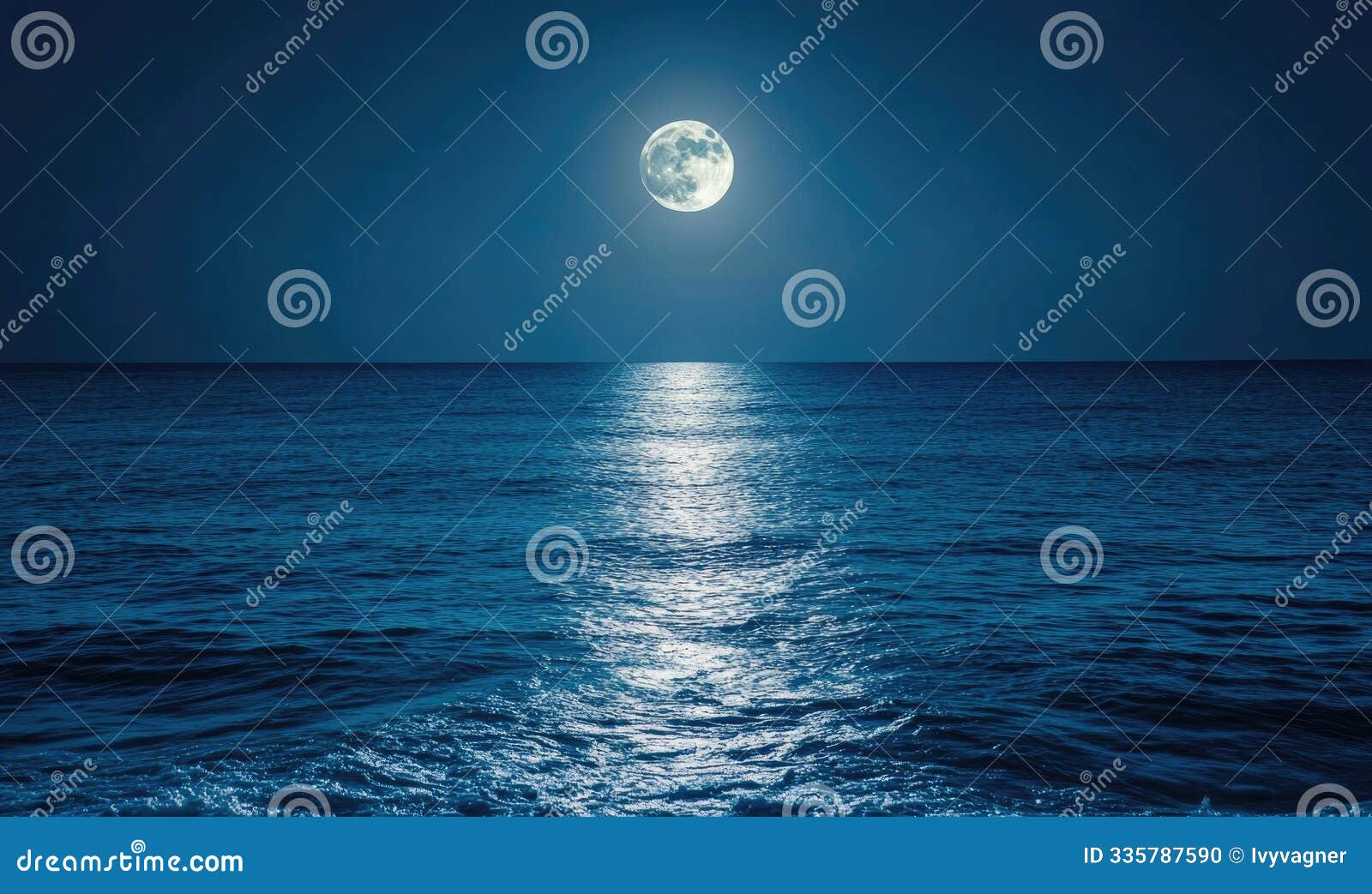 Moonlight Casting a Soft Glow on a Calm Sea Stock Photo - Image of ...